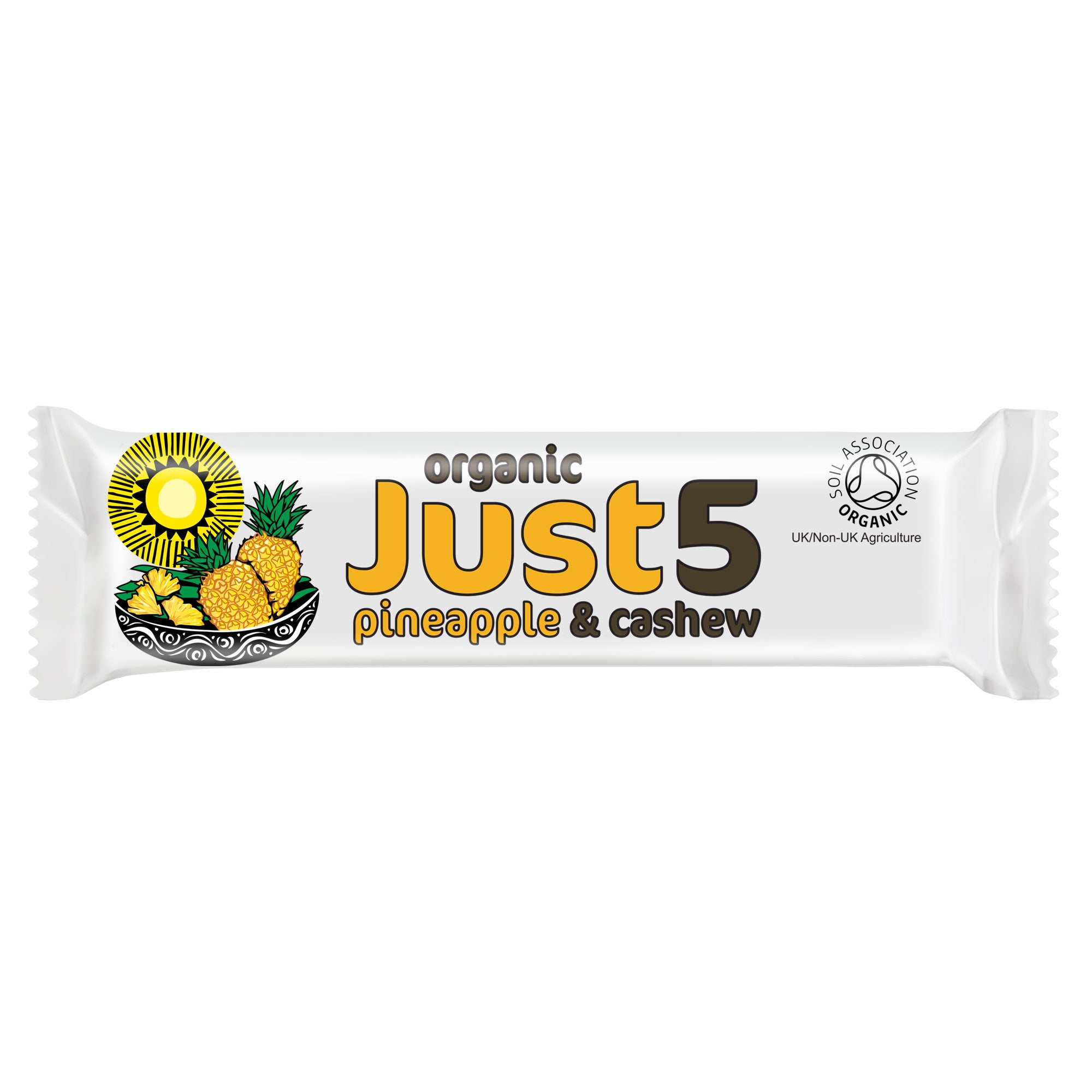Organic Just 5 Pineapple & Cashew Snack Bar, 40g bar – Equal Exchange UK
